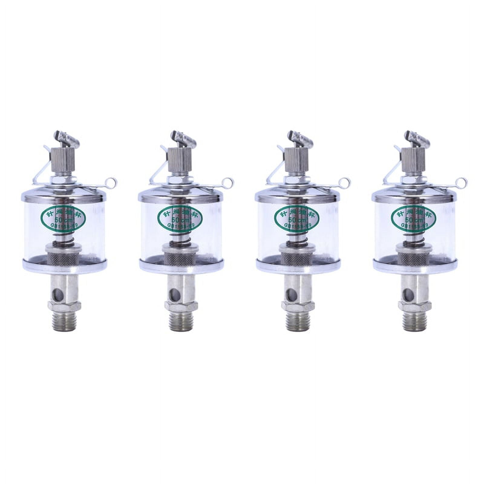 4X 50ML Engine Machine Lubricator Oil Drip Feed Oiler Clear+Silver ...