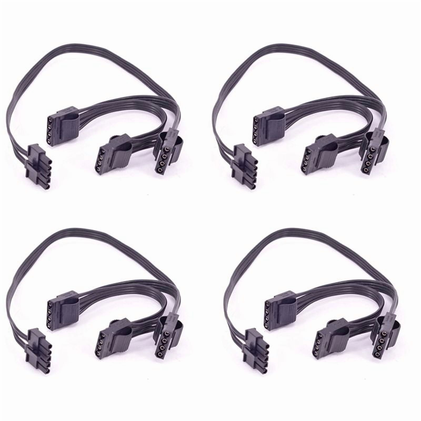 4X 5Pin 1 to 3 Peripheral 4 Pin Molex IDE 5P PSU Power Supply Cable for ...