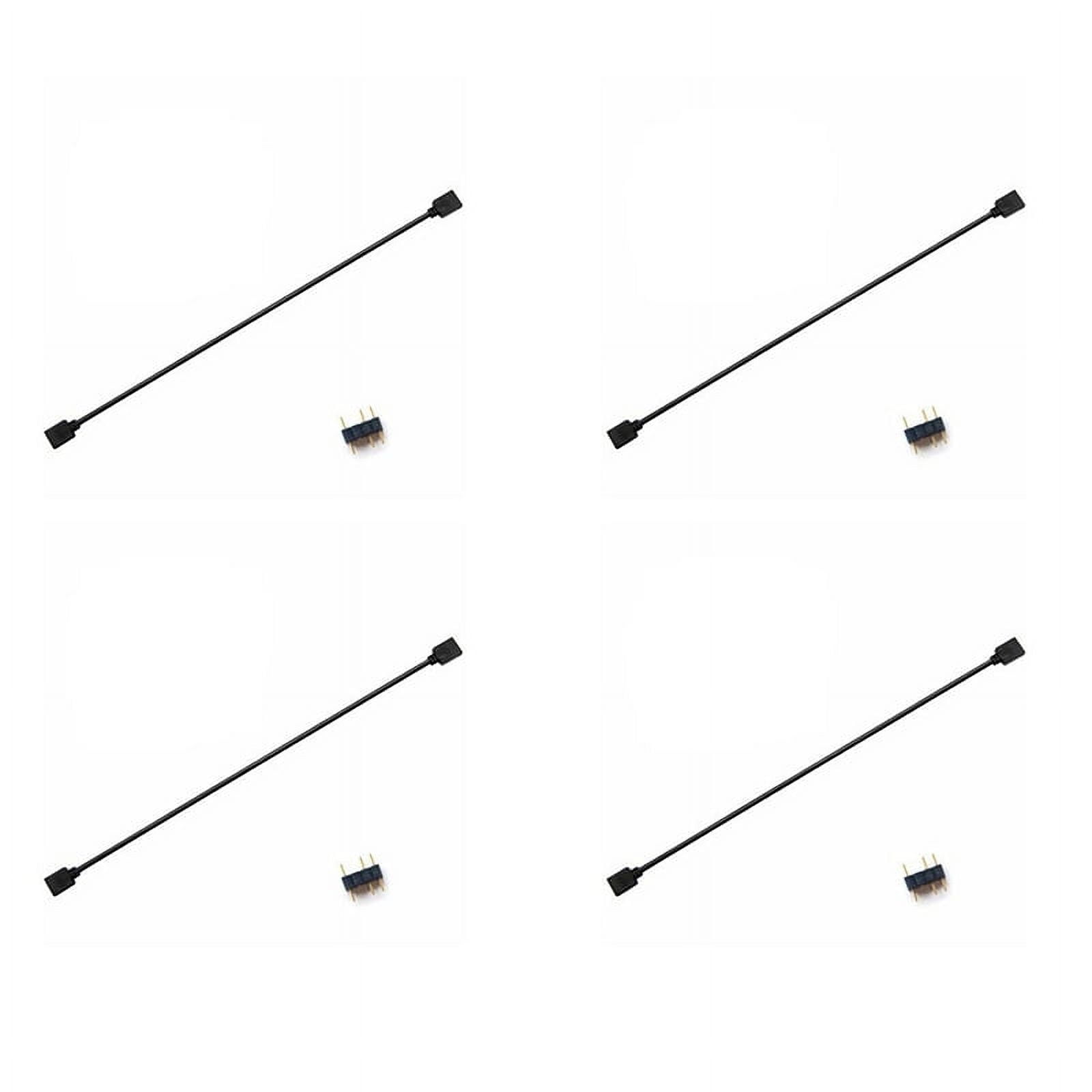 4X 5V 3-Pin Extension Cable for Computer Motherboard Hub Cable ...