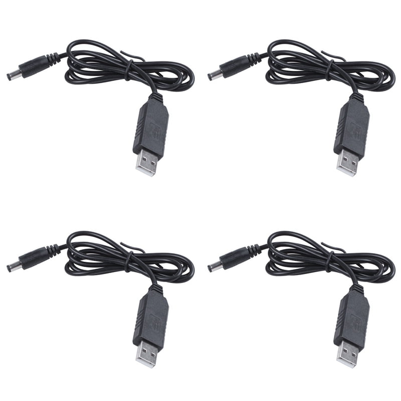 4X 5V to DC 12V 2.1mm x 5.5mm Module Converter DC Male Connector Jack ...