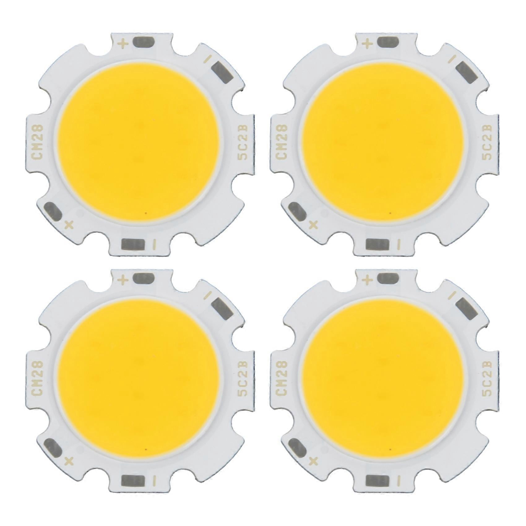 4X 5W Chip Light Round COB Super Bright LED Light LED Lamp Bulbs Warm ...