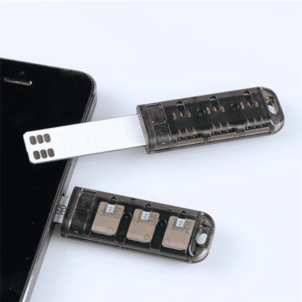 4X 6 Slot SIM Card Adapter Multi SIM Card Reader Mini SIM Nano with ...