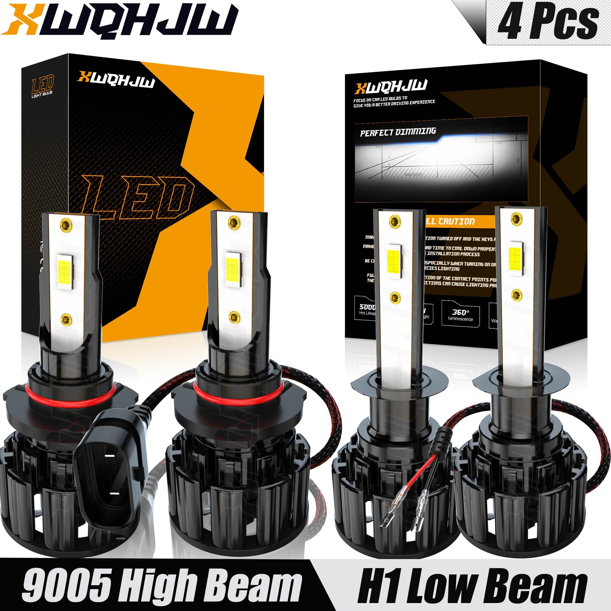 4X 6000K LED Headlight Hi/Lo Bulbs For Lexus LX470 Base Sport Utility ...