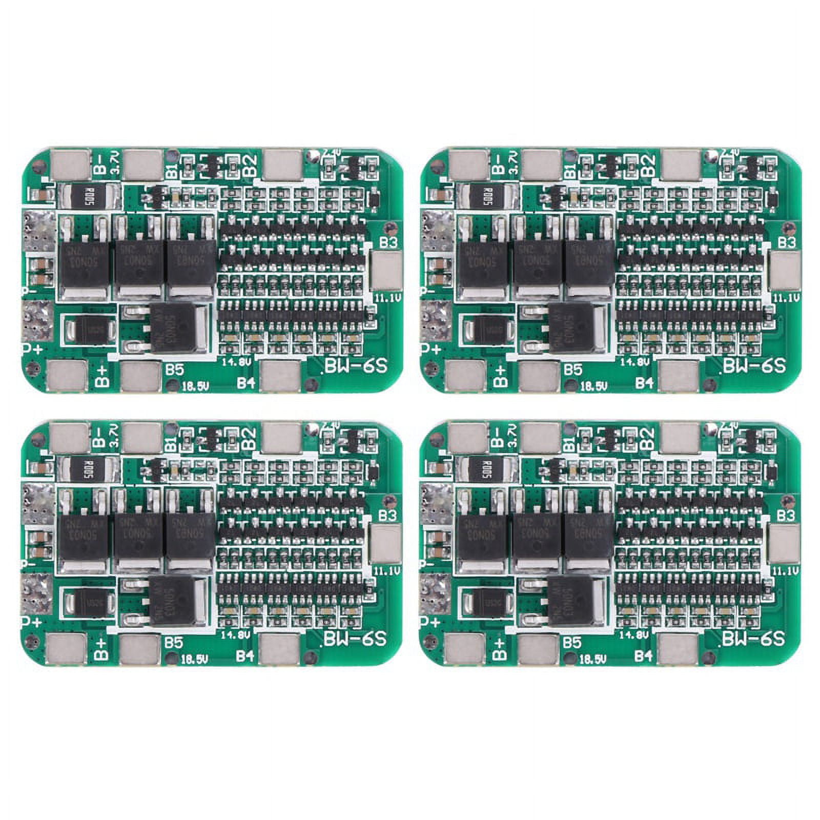 4X 6S 15A 24V PCB Charger Protection Board for 6 18650 Li-Ion Lithium ...