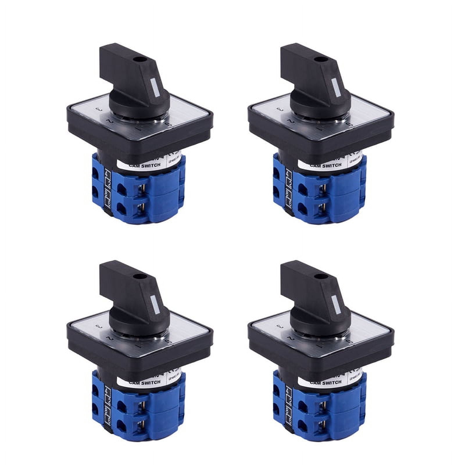 4X 8 Terminals 5 Positions Master Control Rotary Cam Switch 20A Black ...