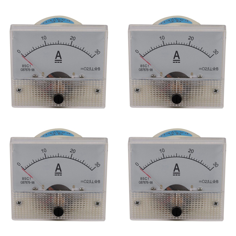 4X 85C1-A Dc Analog Ampere Meter Panel Meter Gauge 30A Amp Gauge ...