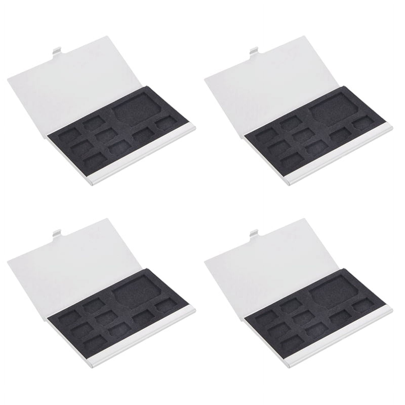 4X 9 Micro-SD/SD Memory Card Storage Holder Box Protector Metal Cases 8 ...