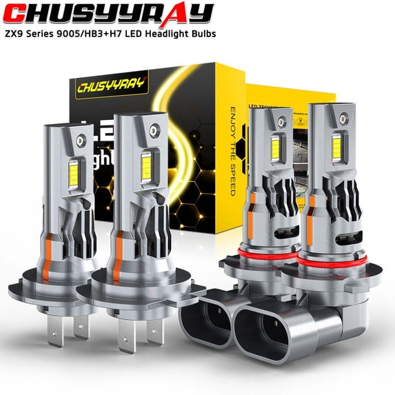 4X 9005 H7 LED Headlight Bulb Hi-Lo Combo Kit For Mitsubishi Outlander ...