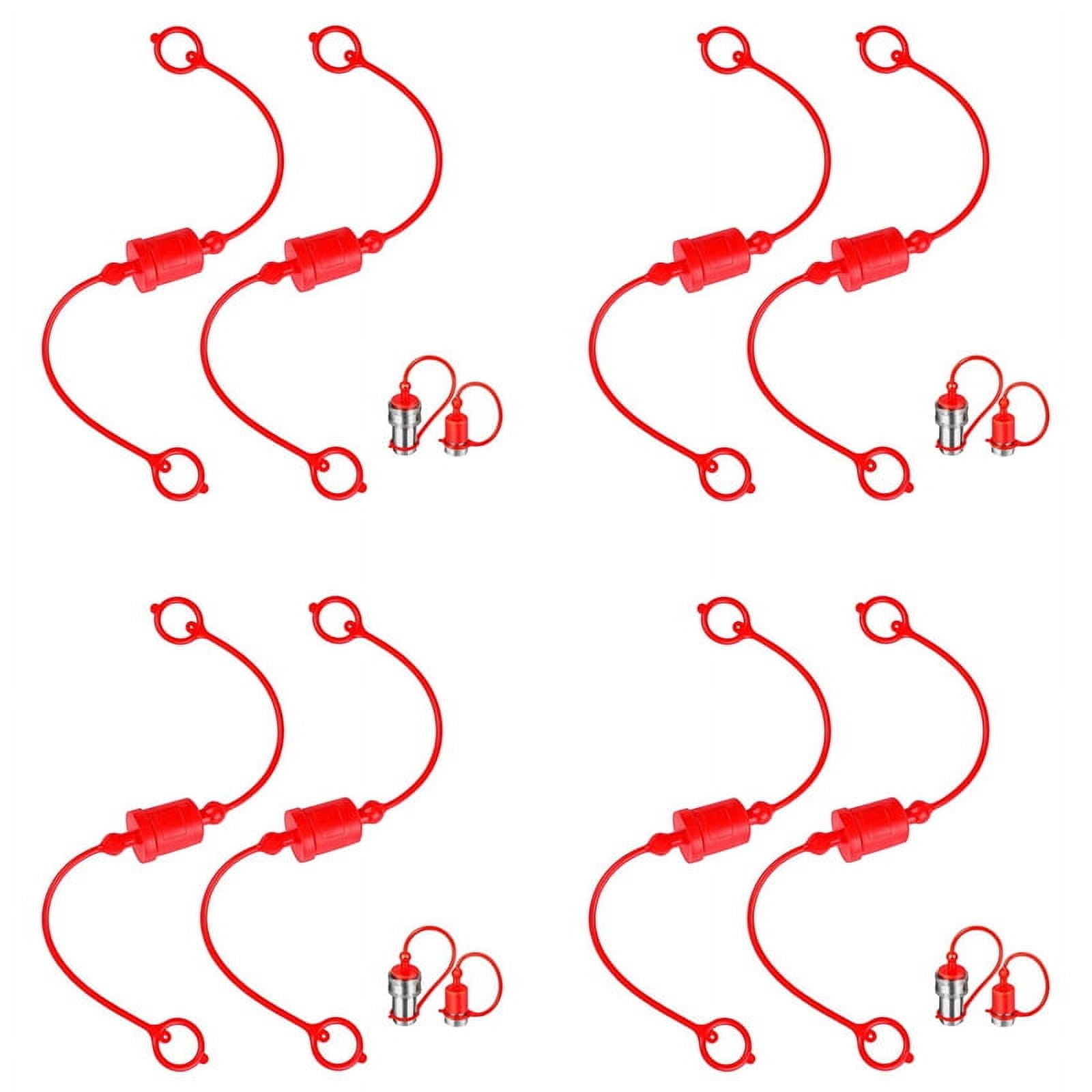 4X -A 1/2 Hydraulic Quick Coupler Male Dust Cap and Female Plug Cover ...