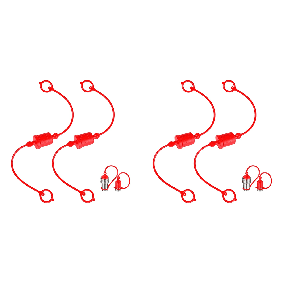 4X -A 3/4 Hydraulic Quick Coupler Male Dust Cap and Female Plug Cover ...