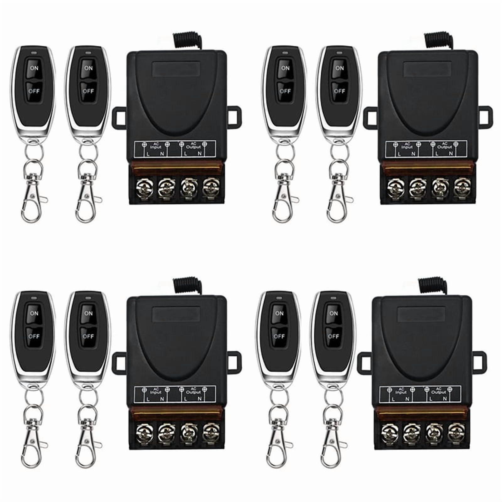 4X AC 220V 30A 1CH 433MHz Wireless Remote Control Switch Relay Receiver ...