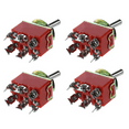 4x Ac 250v 15a Latching 3 Way On Off On Single Pole Double Throw Toggle