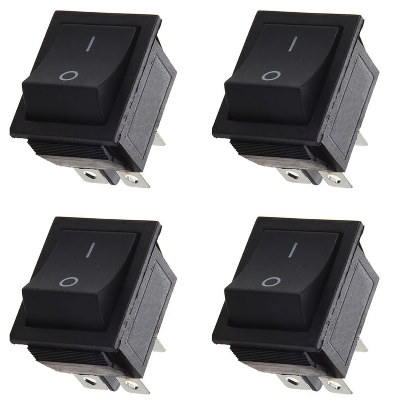 4X AC 250V 16A 4 Pin ON/ I/O 2 Position DPST Snap in Boat Rocker Switch ...