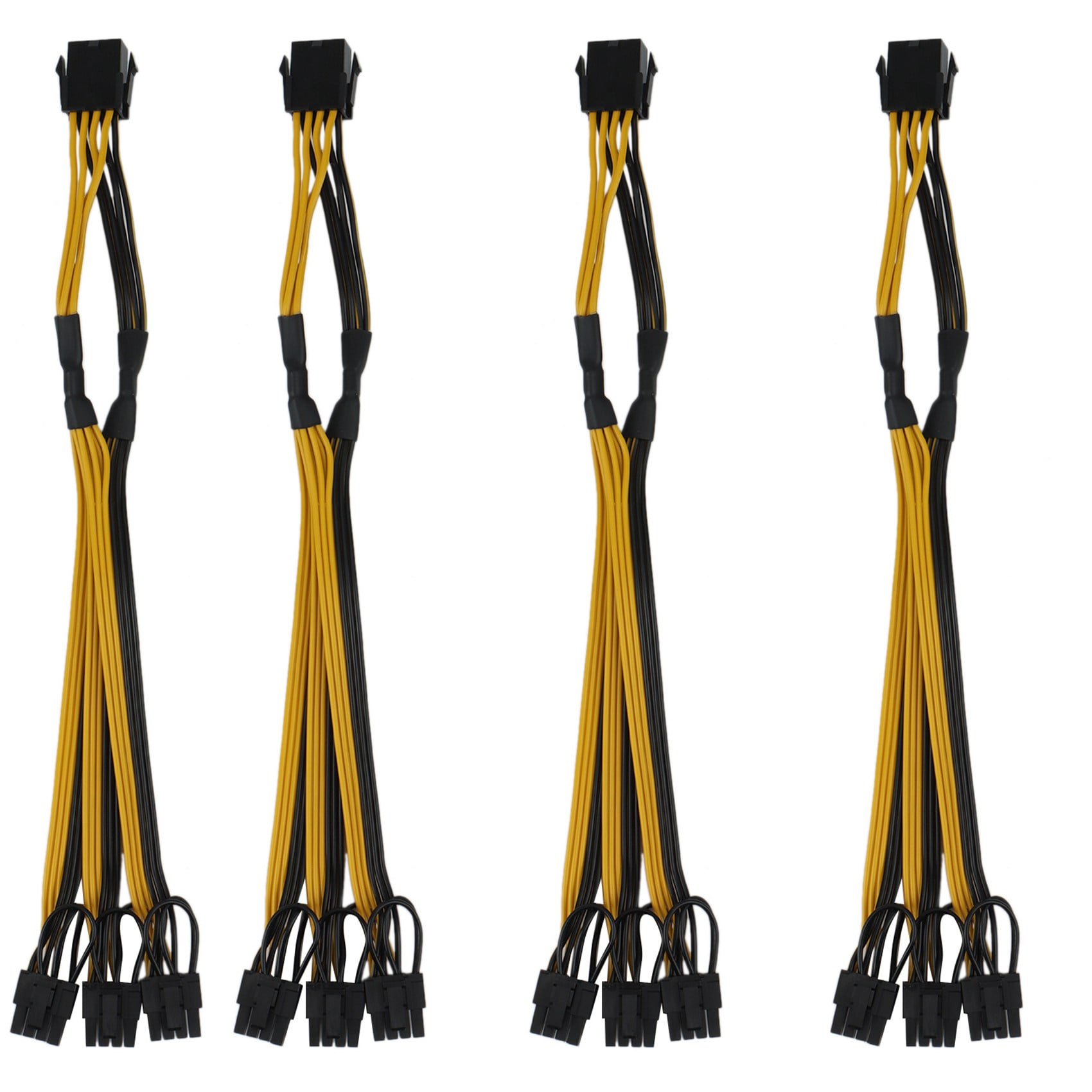 4X ATX 12V CPU 8 Pin to 3X 8Pin (6+2) Pin PCI-E Male Splitter Extension ...