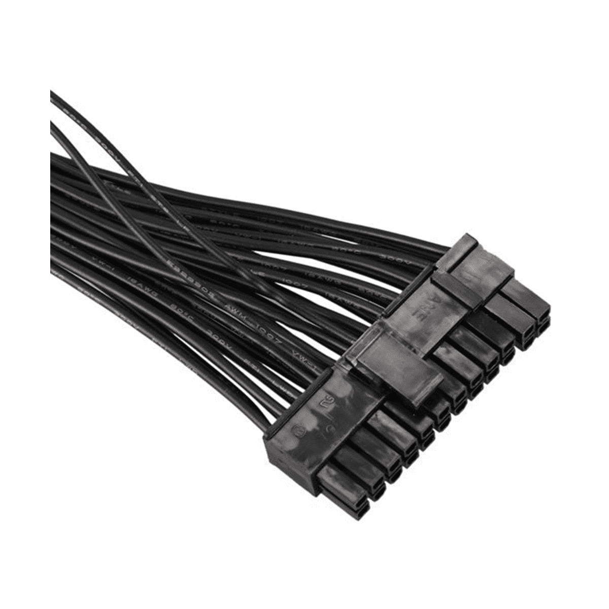 4X ATX 24Pin 1 to 2 Port Power Supply Extension Cable PSU Male to ...