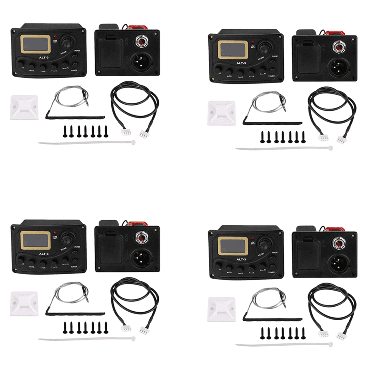 4X Acoustic Guitar Pickup Tuner 5-Band Eq Equalizer Acoustic Guitar ...