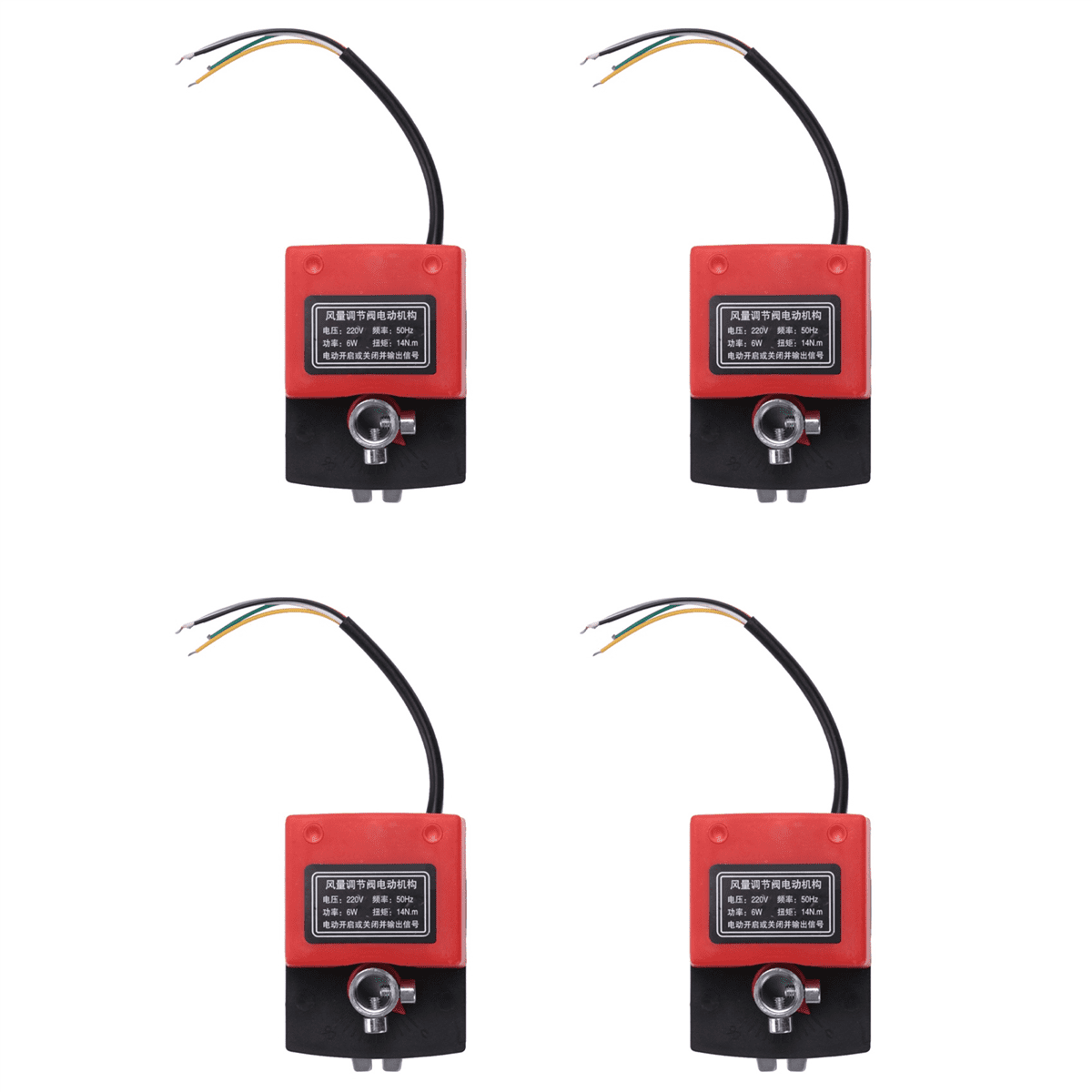 4X Air Damping Valve Ac220V Electric Duct Electric Damper Actuator for ...