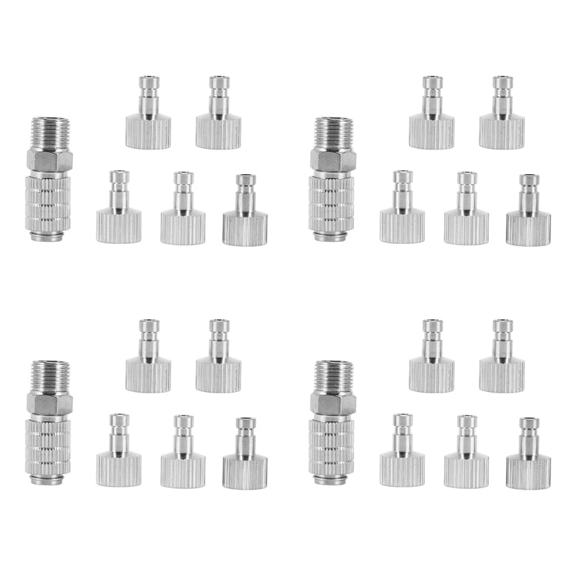 4X Airbrush Quick Disconnect Coupler Release Fitting Adapter with 20 ...