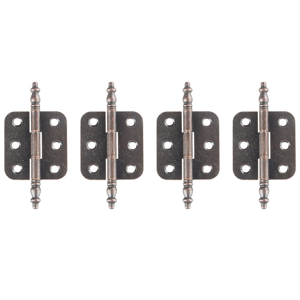 4X Antique Crown Head Hinges 6 Holes Jewelry Gift Box Cabinet ...