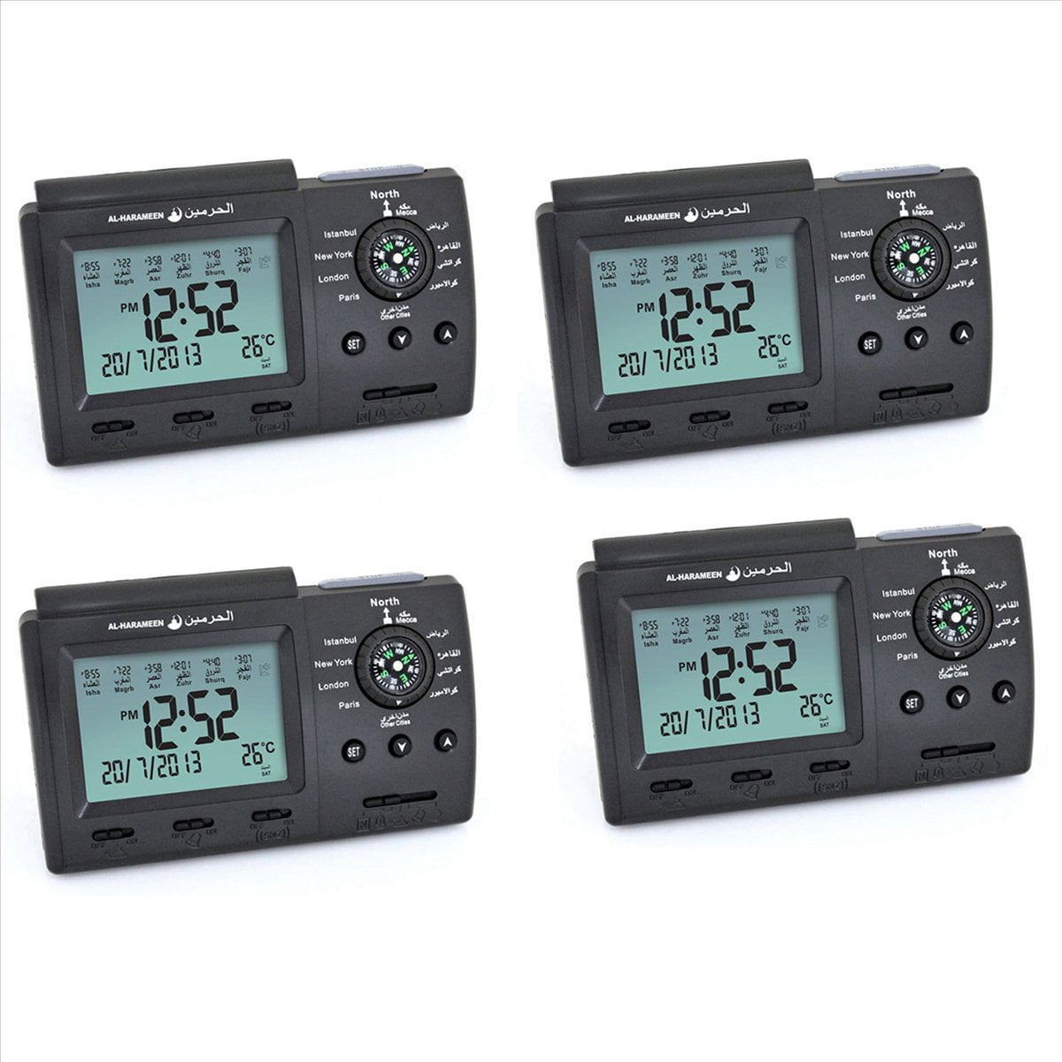 4X Automatic Digital Clock Islamic Azan Muslim Prayer Alarm Azan Clock ...