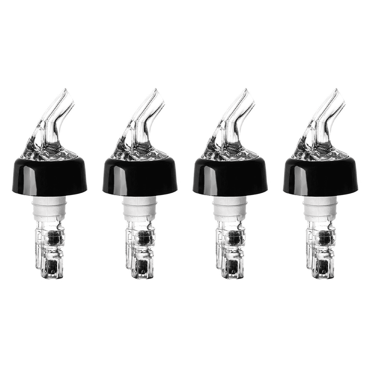 4X Automatic Measured Bottle Pourer Plastic Wine Pourer Clear Quick ...