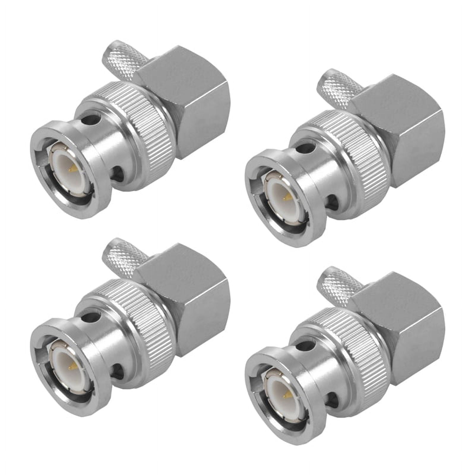 4X BNC Male Plug Right Angle Crimp for RG58 RG400 RFC195 RF Coax ...