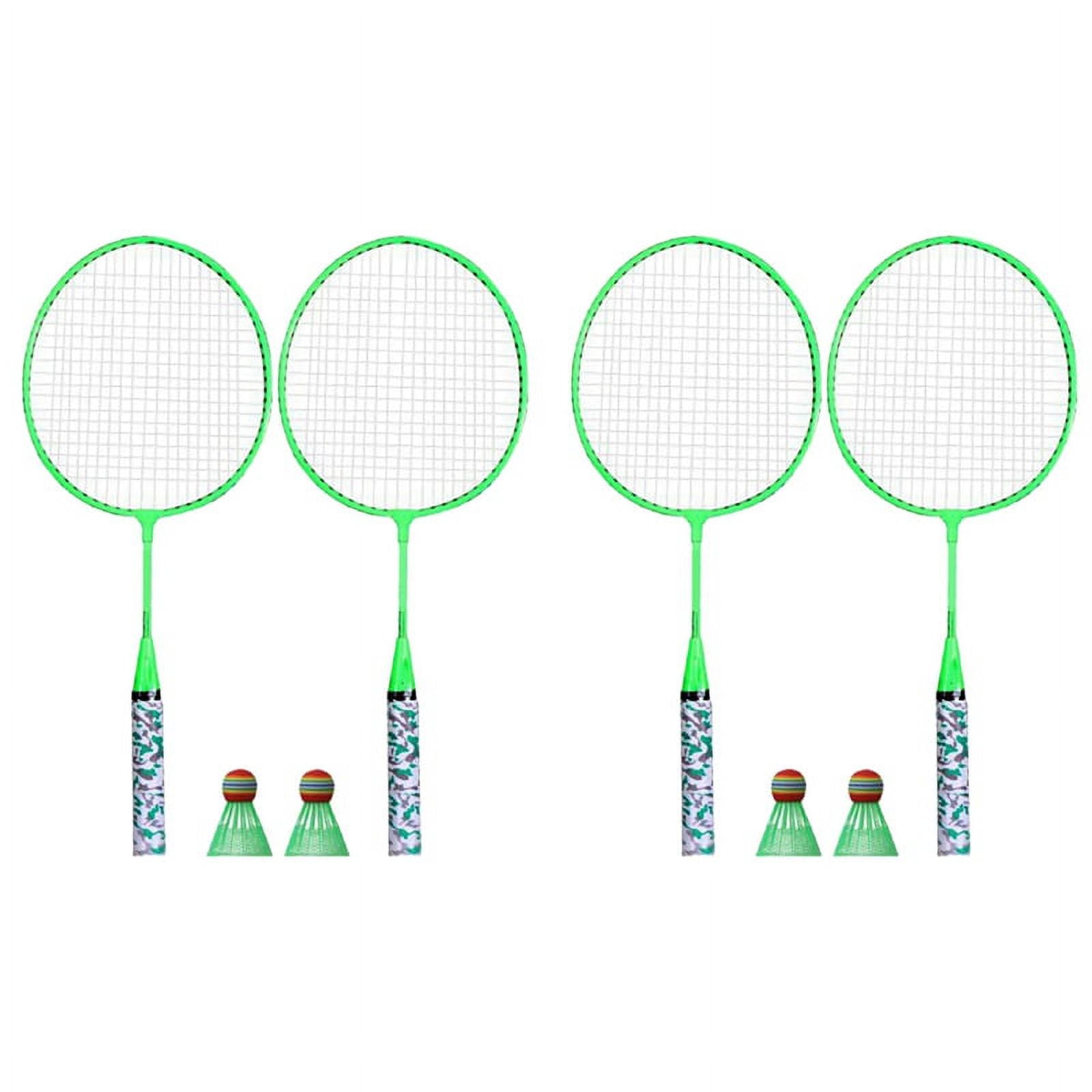 4X Badminton Rackets for Children,Shuttlecocks Racquet Sports Set with ...