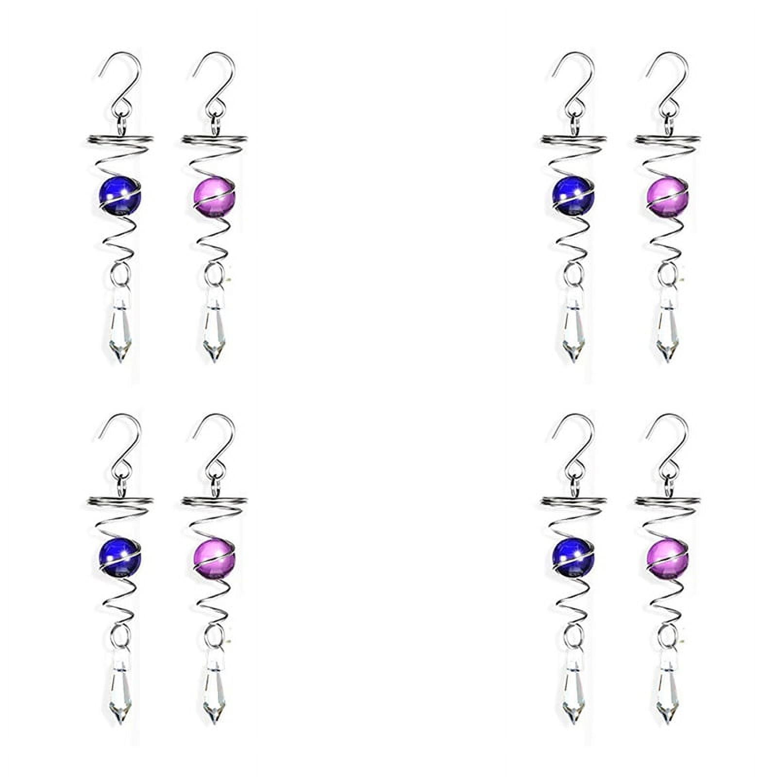 4X Ball Spiral Tail Decorative Wind Spinner Stabilizer Wind Chimes ...
