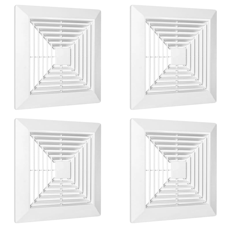 4X Bathroom Exhaust Fan Cover with Springs Replacement Parts for Square ...