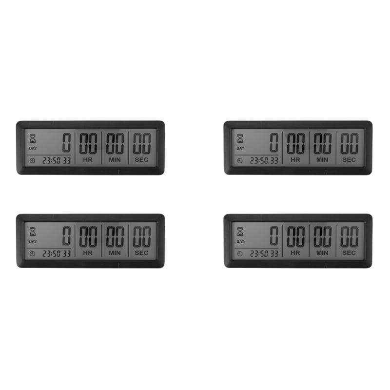 4X Big Digital Countdown Days Timer Clock - 999 Days Count Down Clock ...