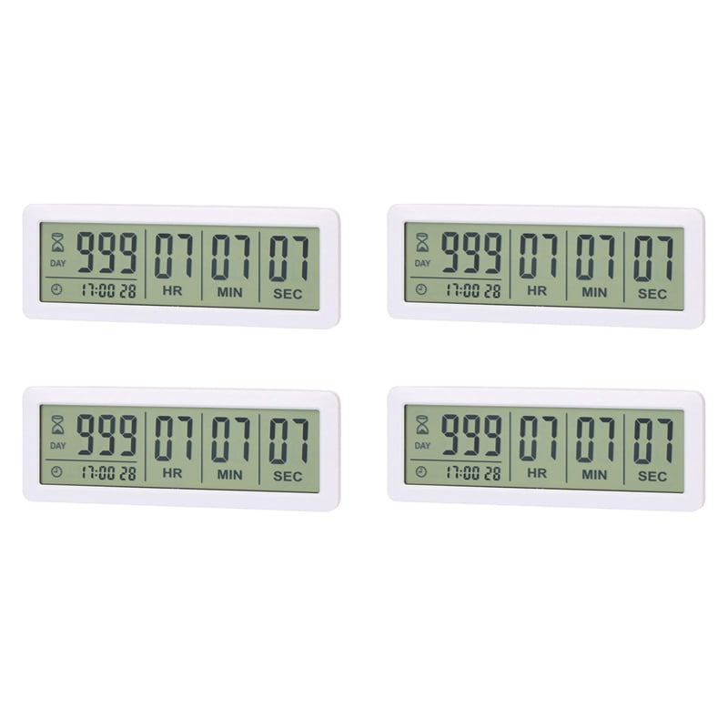 4X Big Digital Countdown Days Timer Clock - 999 Days Count Down Clock ...