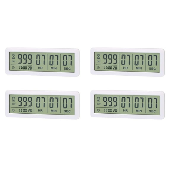 4X Big Digital Countdown Days Timer Clock - 999 Days Count Down Clock ...