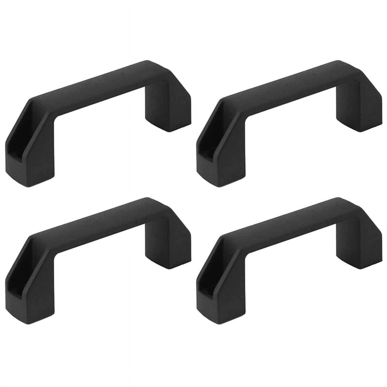 4X Black 90 mm 8.9 cm Hole Spacing Plastic Cabinet Drawer Pull Handle ...