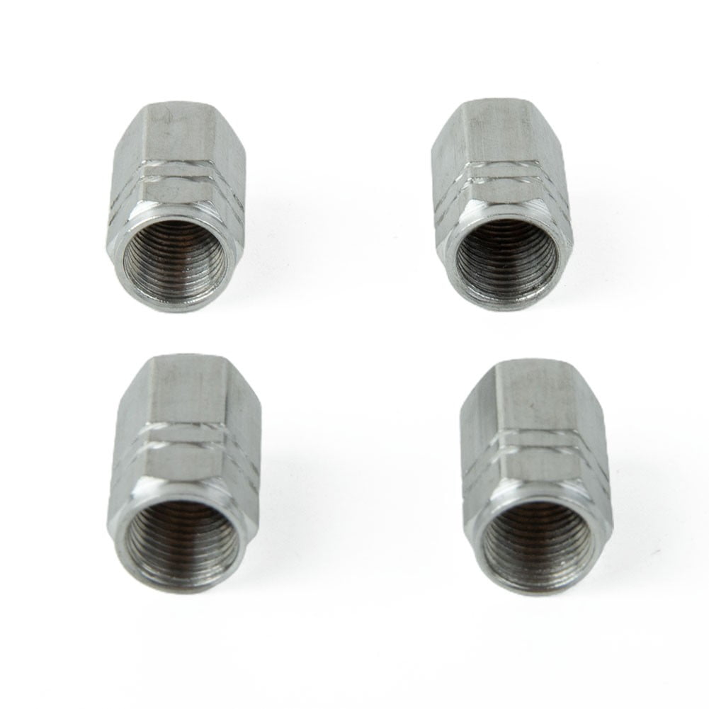 4X Black Aluminum Tire Wheel Rims Stem Air Valve Cap Tyre Cover Car ...