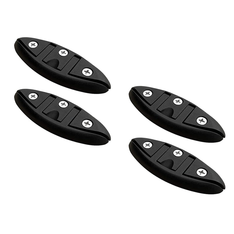 4X Black Boat Folding Cleat 5Inch Folding Pull Up Cleat for Boat Marine ...