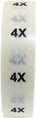4X Black & White Clear Clothing Size Strip Stickers | 0.75" x 6" Inches ...
