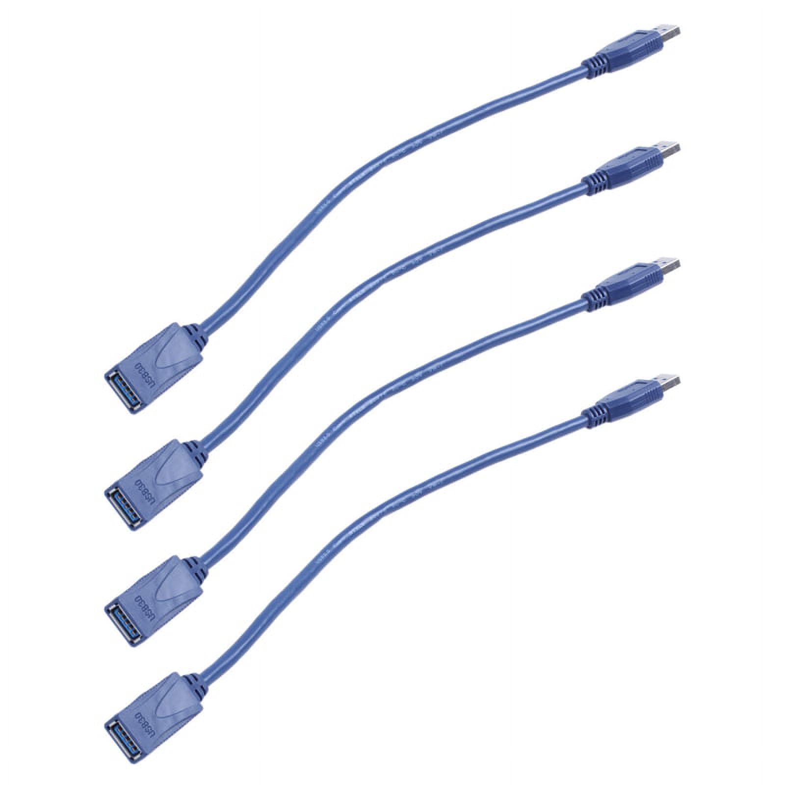 4X Blue USB 3.0 Male to Male F/M Type A Connector Extension Cable 30cm - Walmart.com