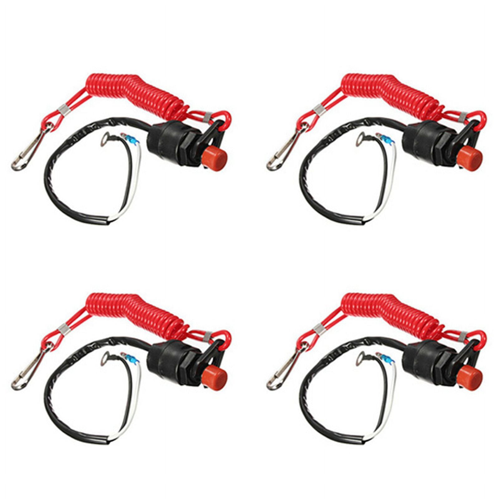 4X Boat Motor Emergency Stop Switch for / Outboard Stop Switch Cut ...