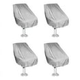 4X Boat Seat Cover, Outdoor Waterproof Pontoon Captain Boat Bench Chair ...