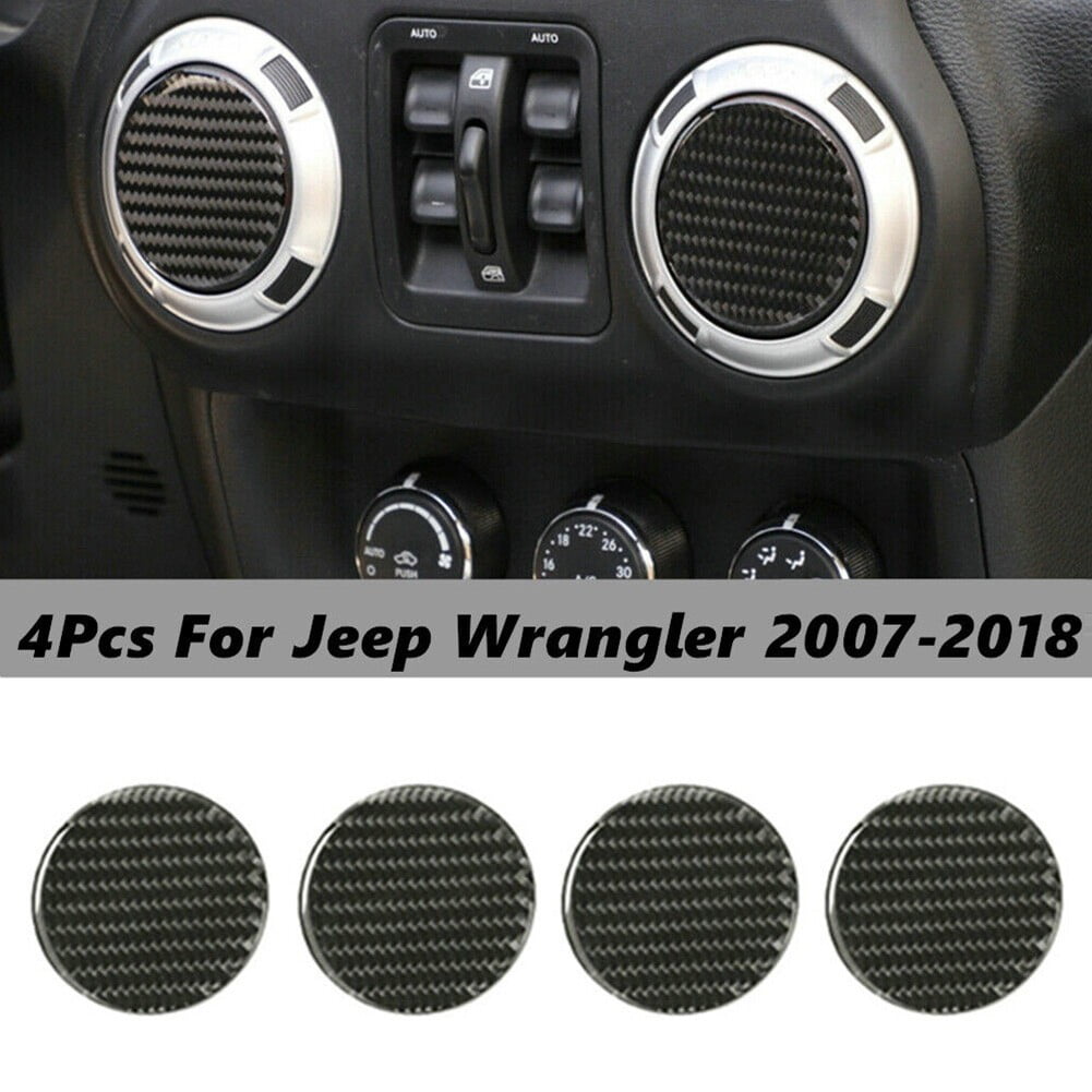4X Carbon Fiber Air Conditioning Vent Outlet Covers for Jeep for ...