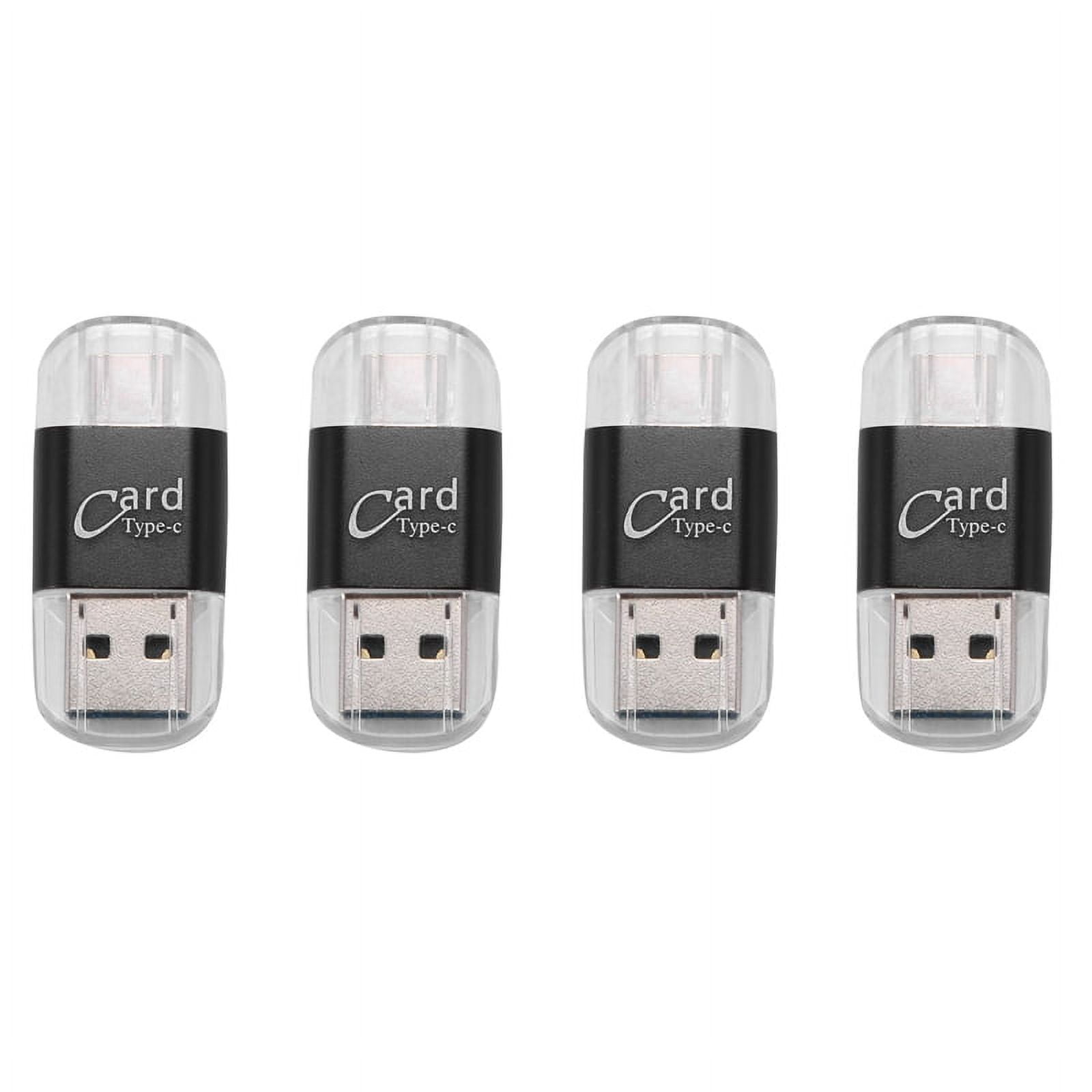 4X Card Reader Aluminum USB Type C OTG Micro-SD/TF External Memory Adapter for Mobile Phone ...