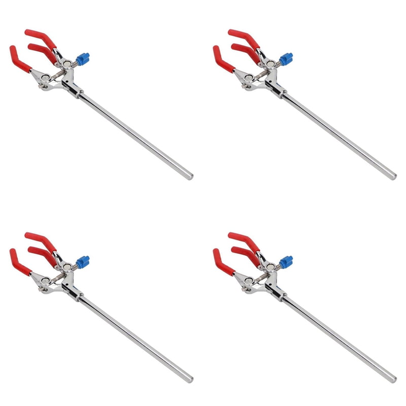 4X Clamp 28cm 3 Finger Style Rubber-Coated Laboratory Clamp ...
