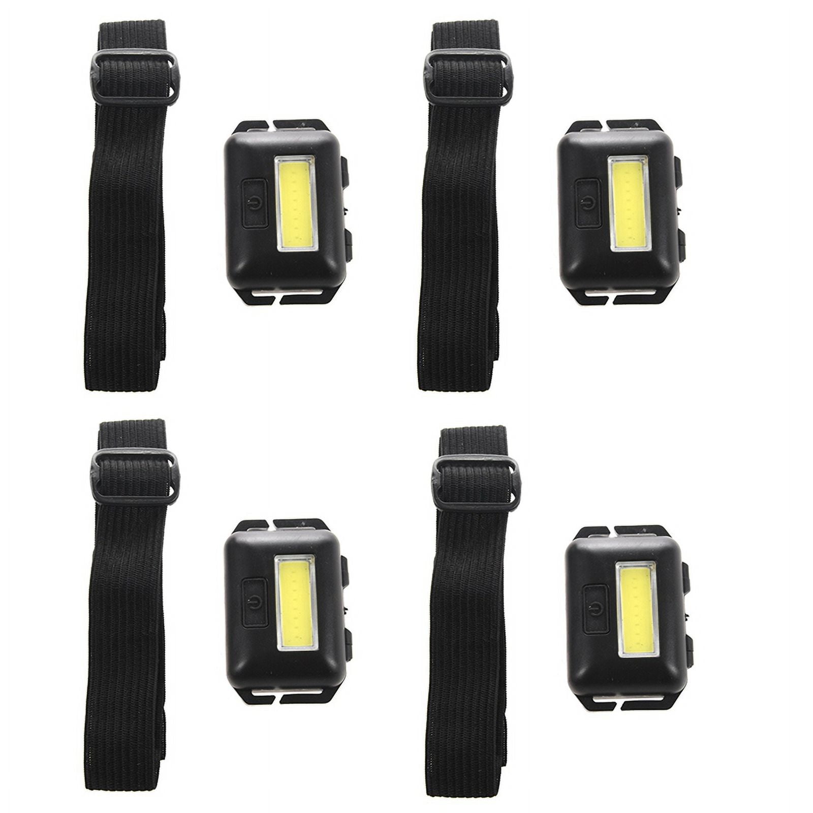 4X Cob LED Mini Head Light Lamp Headlight 3 Modes Rainproof Flashlight ...