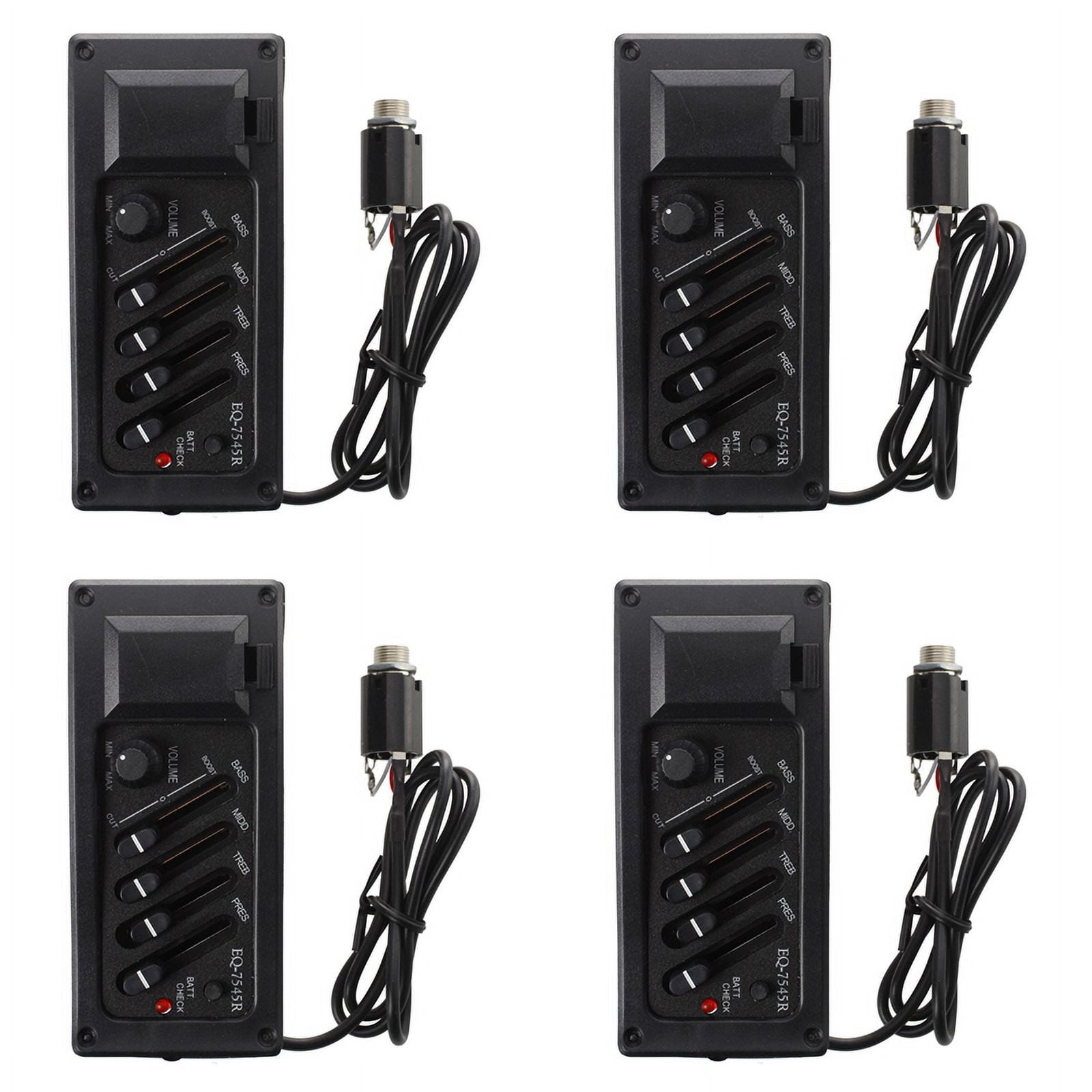 4X Complete Kit EQ Pre-Amp Plus Pickup for Acoustic Guitar 7545R-4 ...