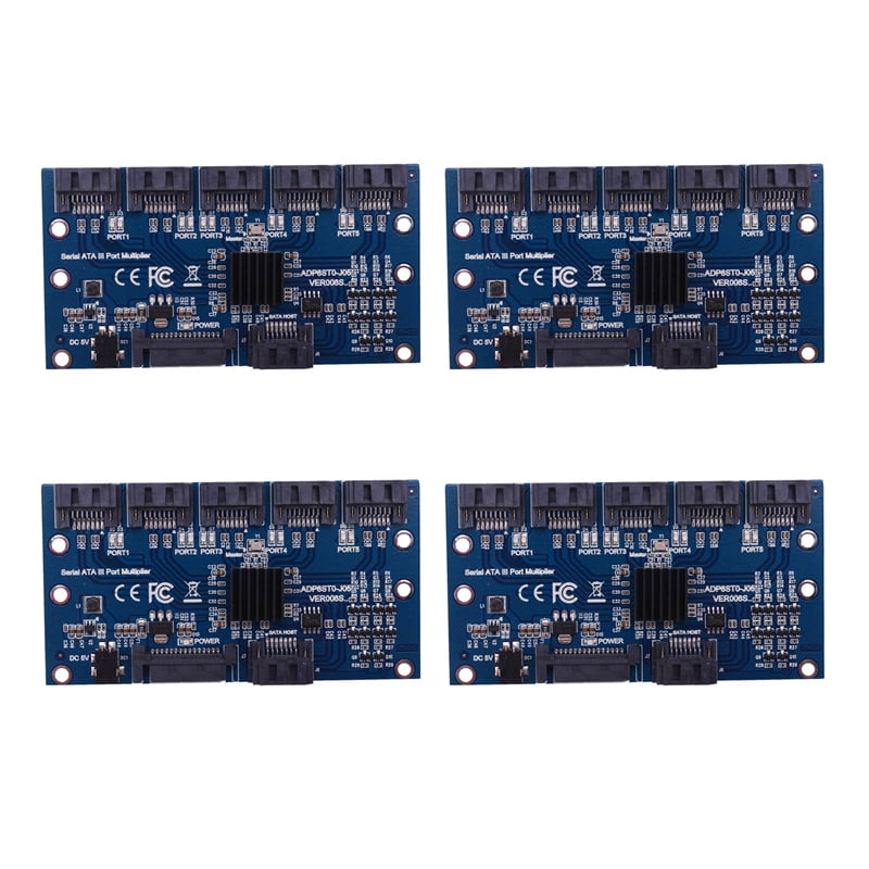 4X Controller Card Motherboard Sata Expansion Card 1 to 5 Port Sata3.0 ...