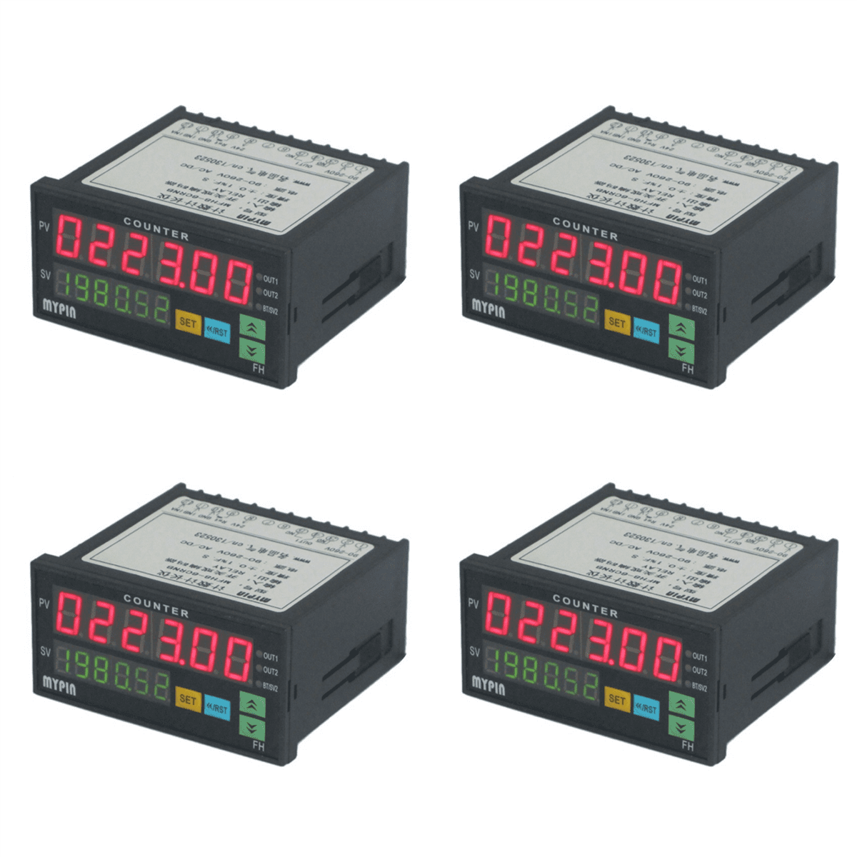 4X Counter Length Batch Meter 1 Preset Relay Output Count Meter ...