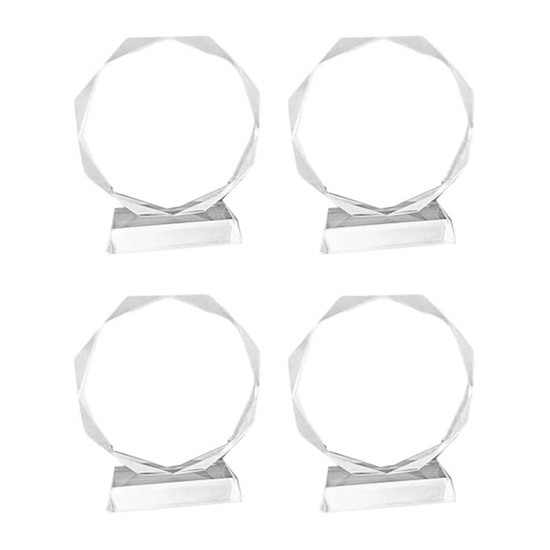 4X Crystal Glass Trophy Blank Crystal Trophy Medal Graduation Season ...