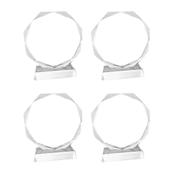 4X Crystal Glass Trophy Blank Crystal Trophy Medal Graduation Season ...