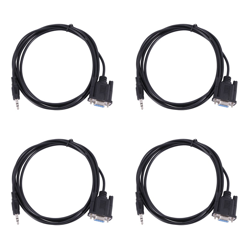 4X DB9 9 Pin VGA Female Cable ,DB 9 Female to TRS 3.5mm (1/8in) TRS ...