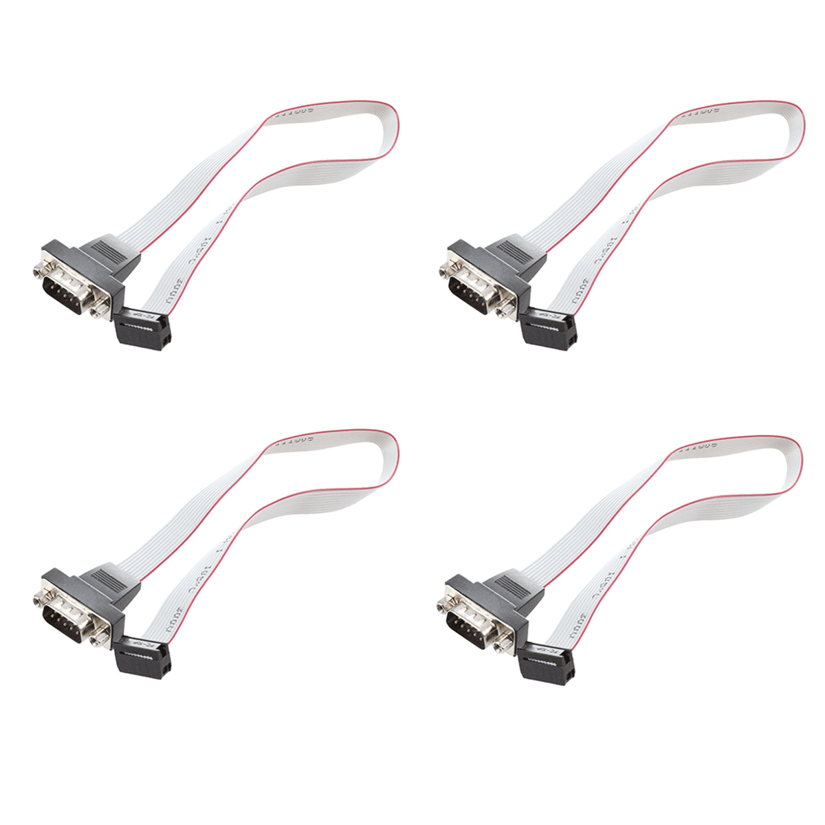 4X DB9 RS232 to 10 Pin Ribbon Cable Connector Adapter - Walmart.com